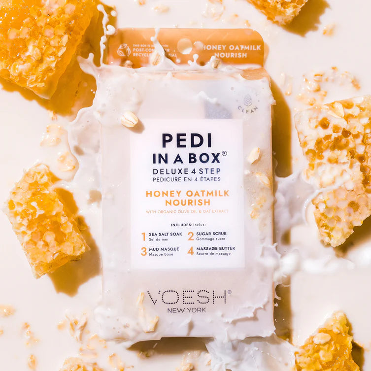 Voesh Pedi in a Box Deluxe 4 step | Honey Oat Milk – Gemini Cosmetics