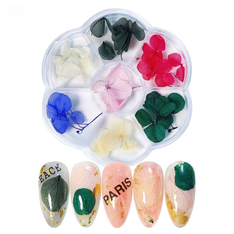 Gemini Nail Art | Dry Hydrangea Petals Green – Gemini Cosmetics